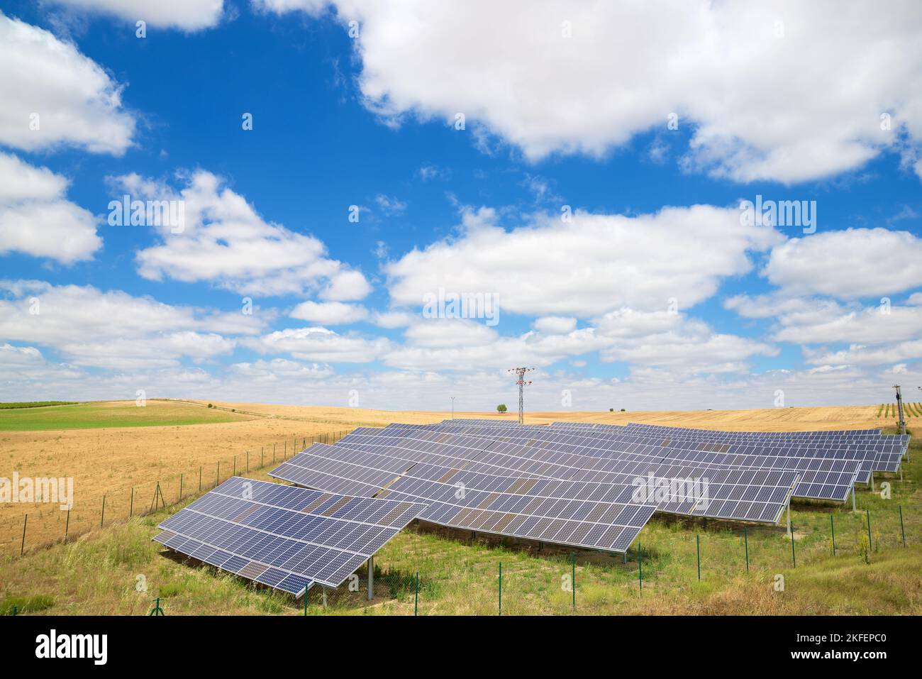 Huge solar panels for electric production in Burgos Province, Castilla ...