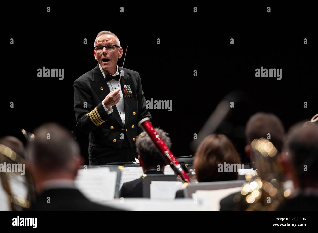 SANDEFJORD, Norway (Sept. 13, 2022) Capt. Kenneth Collins, U.S. Navy Band commanding officer ...