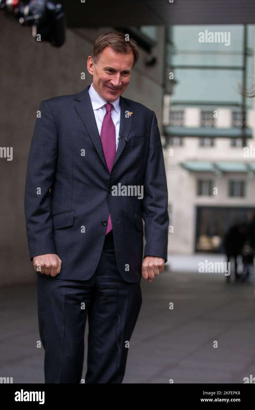 London, England, UK. 18th Nov, 2022. Chancellor of the Exchequer JEREMY ...