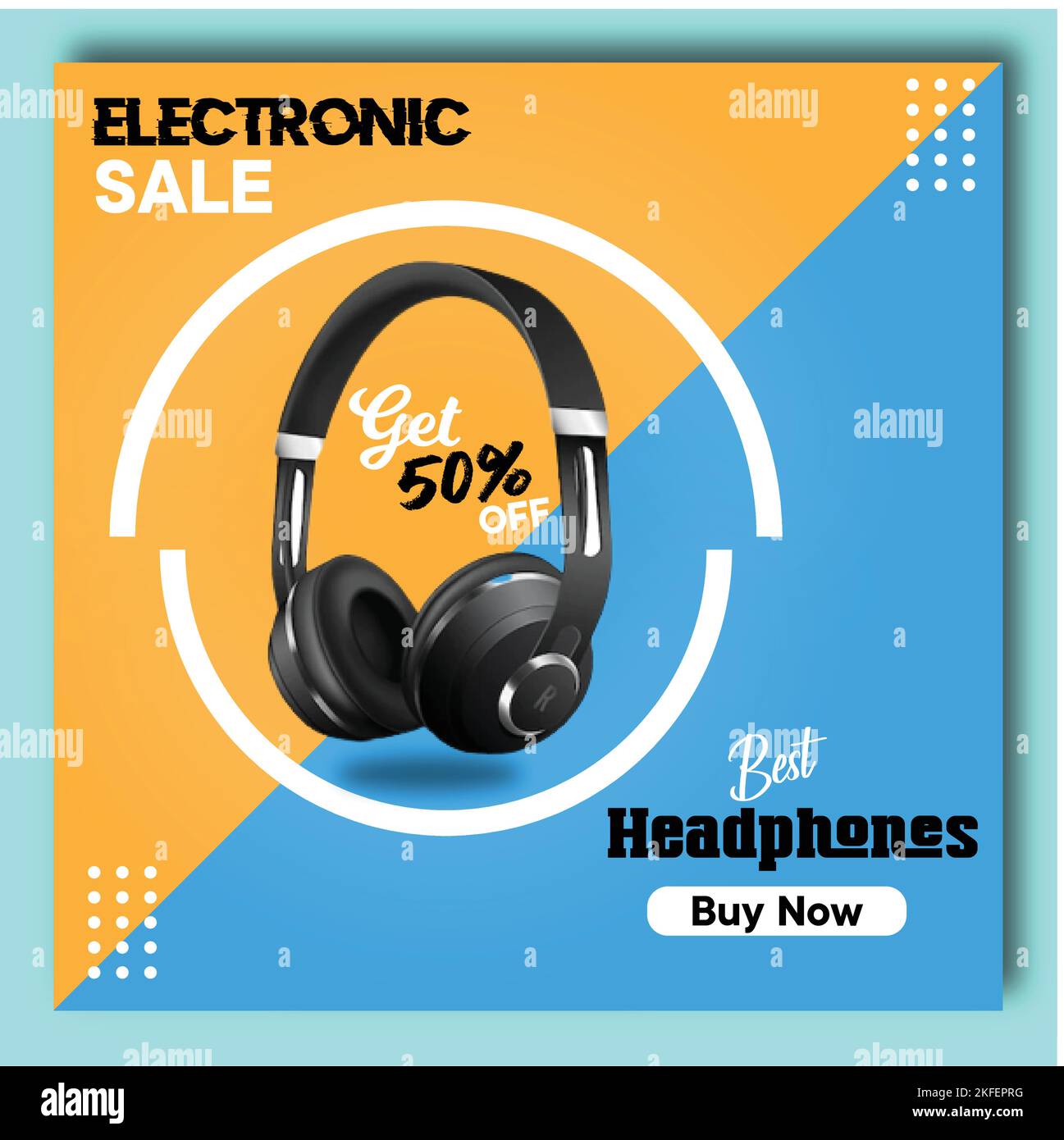 Business Corporate Social Media Post Template For Headphones Stock ...