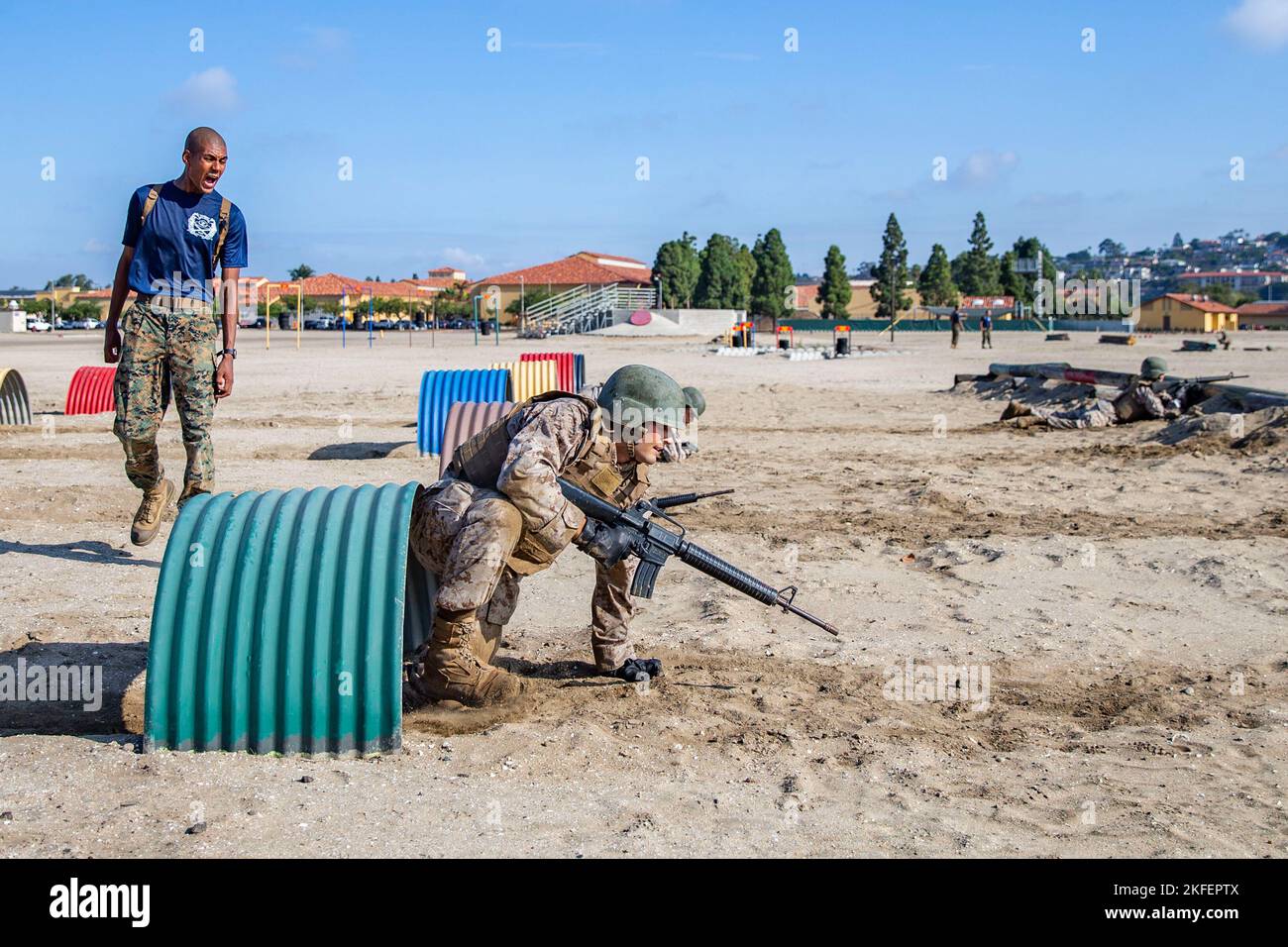 U.S. Marine Corps recruits with India Company, 3rd Recruit Training ...