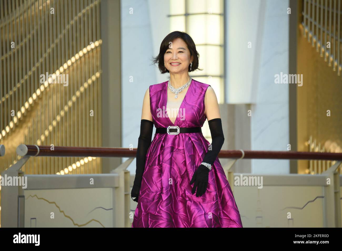 Taiwanese actress Brigitte Lin attended the opening ceremony of the ...
