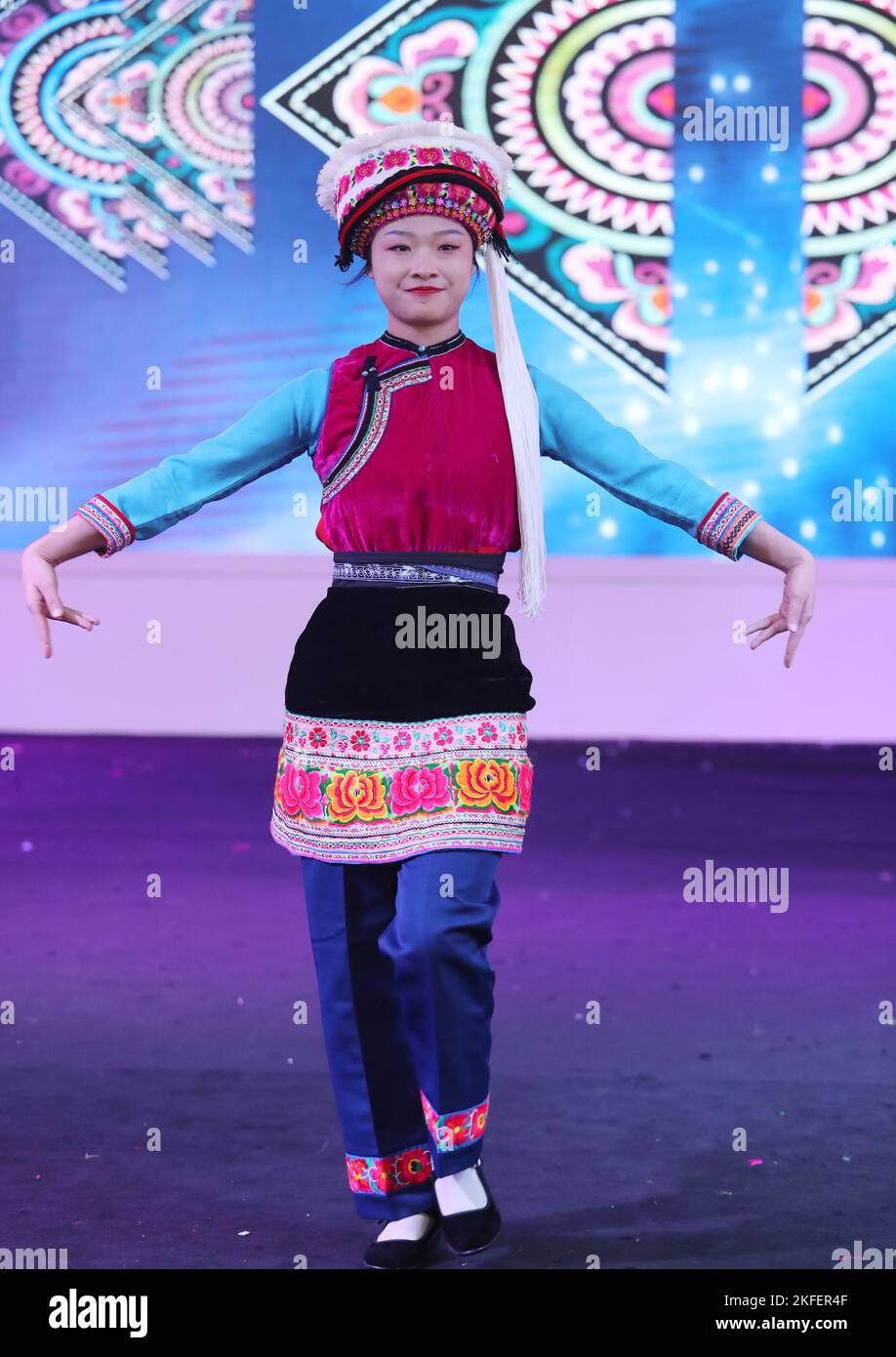 Yunnan traditional costumes at the 2022 China International Travel Mart ...