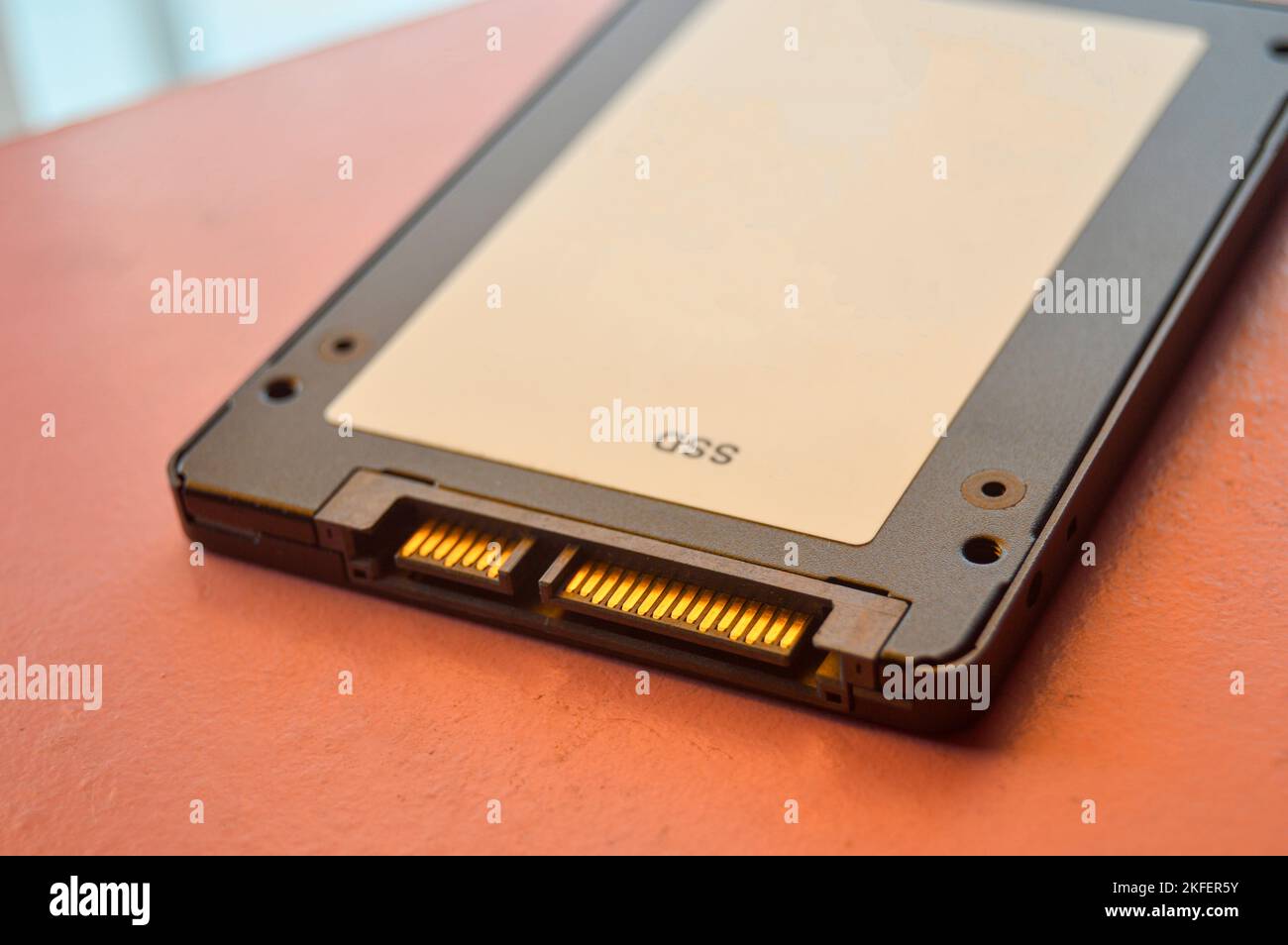 High speed SSD on a pink background, SSD drives are very popular Stock ...