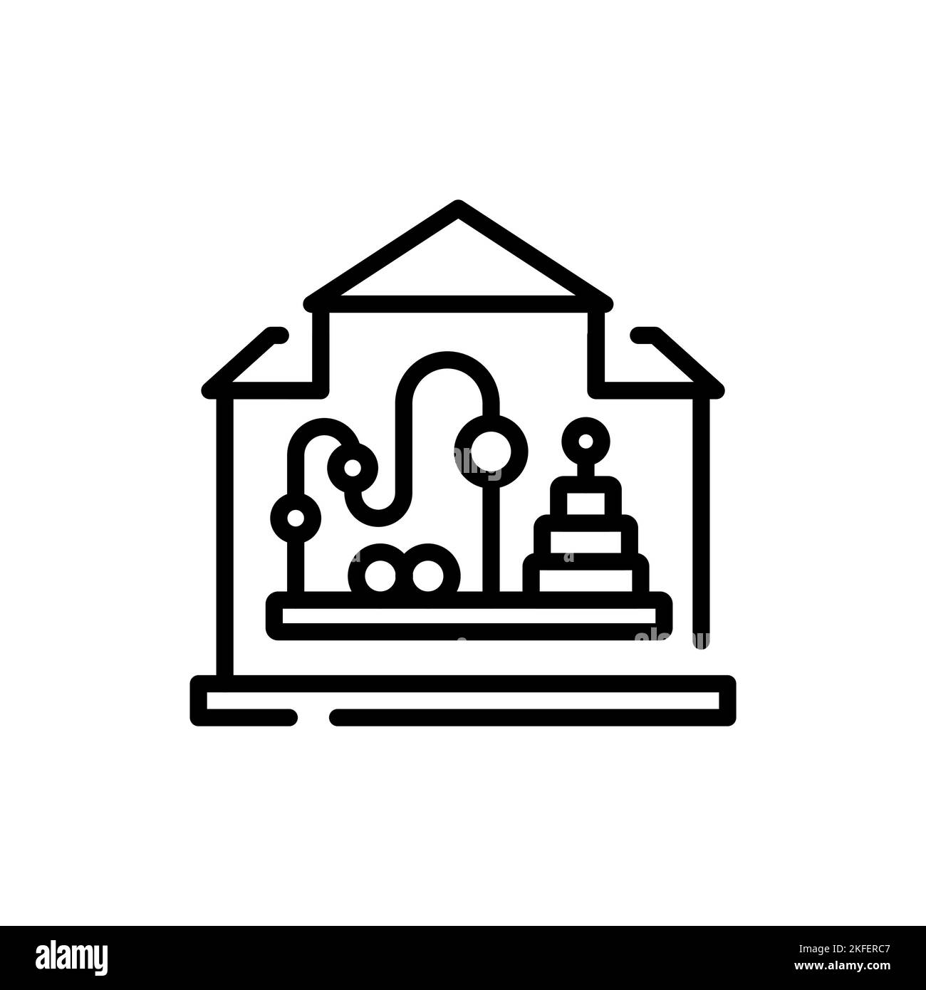 Baby club olor line icon. Children learning. Pictogram for web page ...