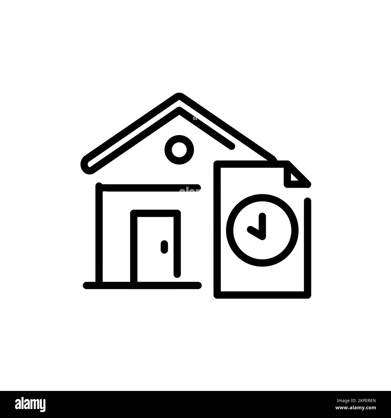 Mortgage rental black line Stock Vector Images - Alamy