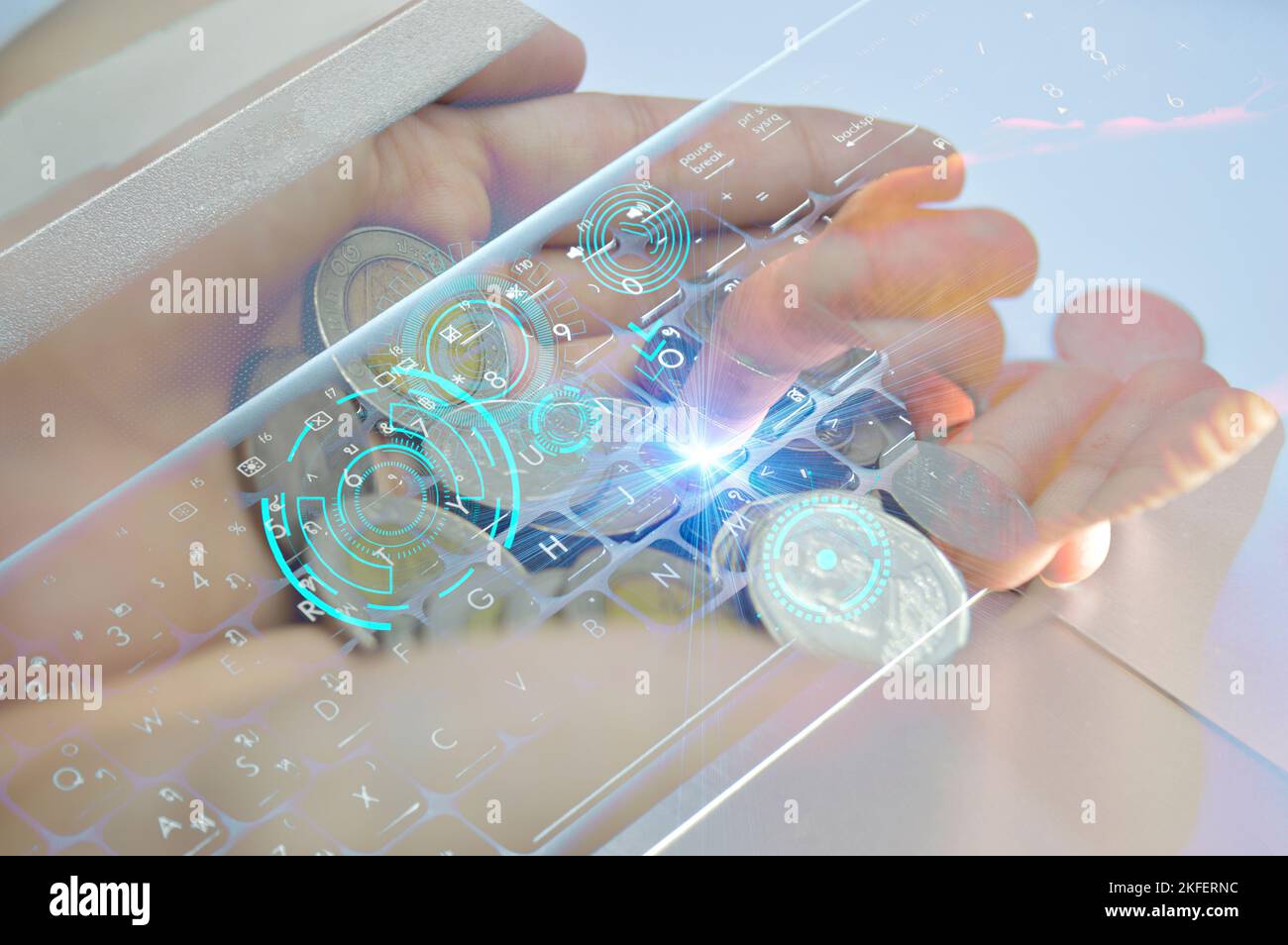 Concept of fingertip control technology (AI Stock Photo - Alamy