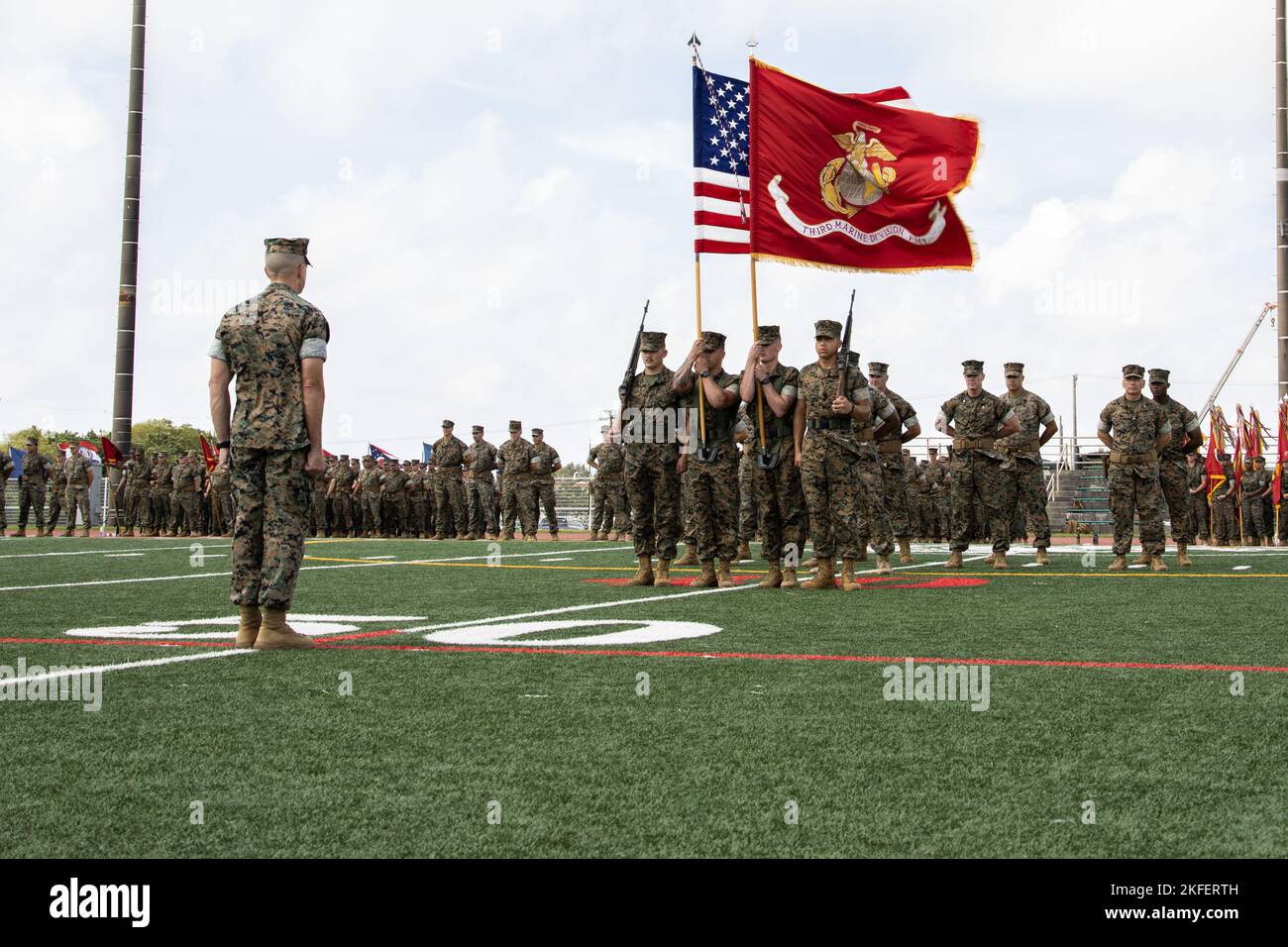 U.S. Marines with 3d Marine Division conduct a rehearsal for a battle ...