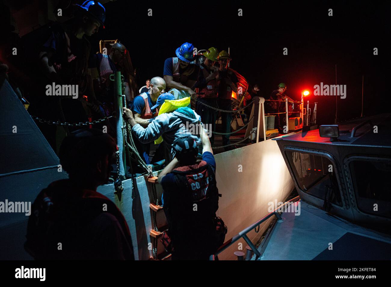 Coast Guard crews stop a suspected smuggling vessel off Rodriguez Key ...