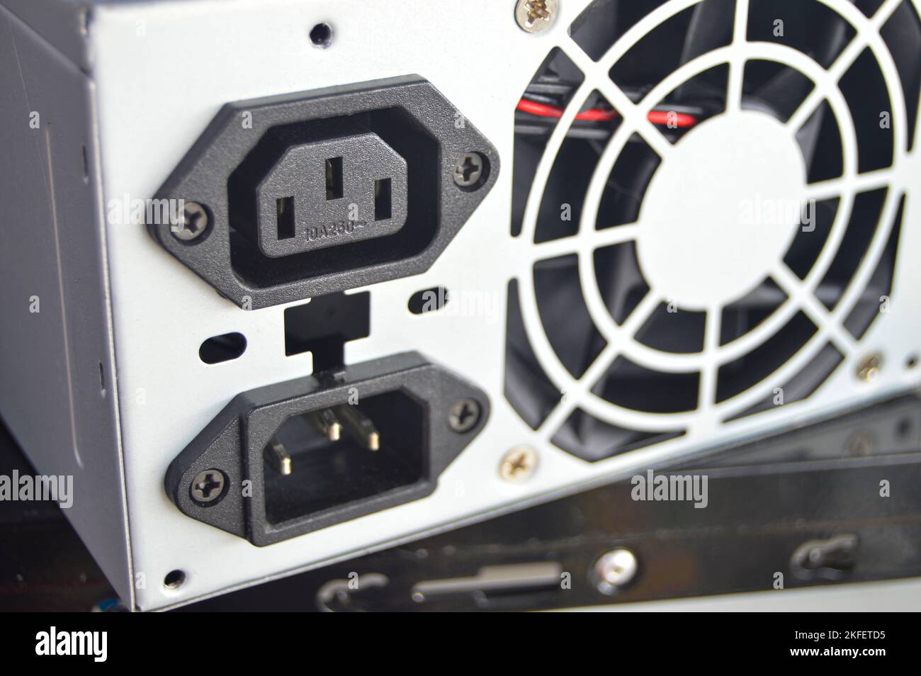 rear view of PC power supply Stock Photo - Alamy