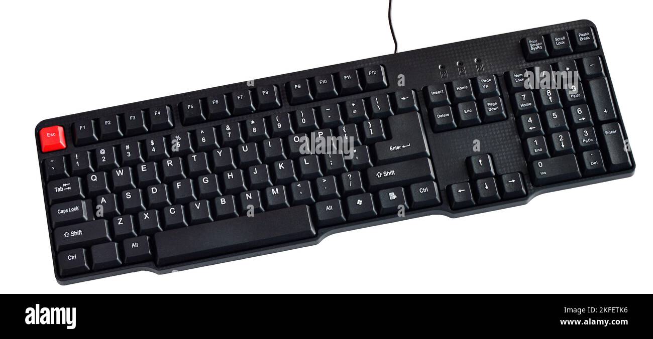 Black keyboard image for PC (with clipping path Stock Photo - Alamy