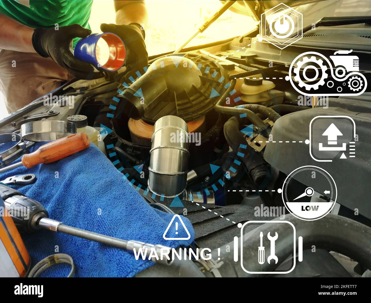 Engine maintenance concept for driving safety Stock Photo - Alamy