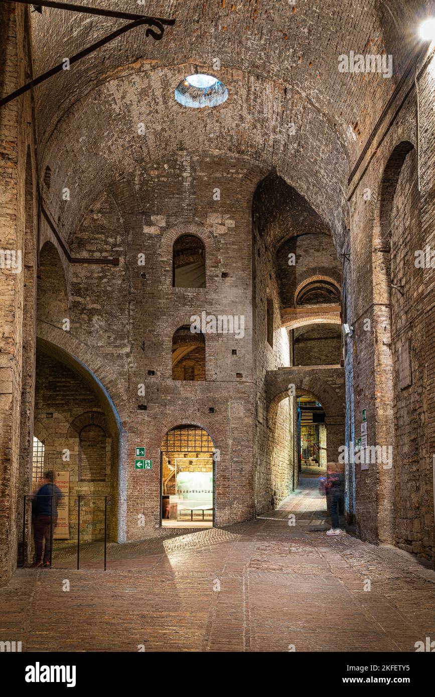 The underground tunnels and archways of the 16th century medieval ...