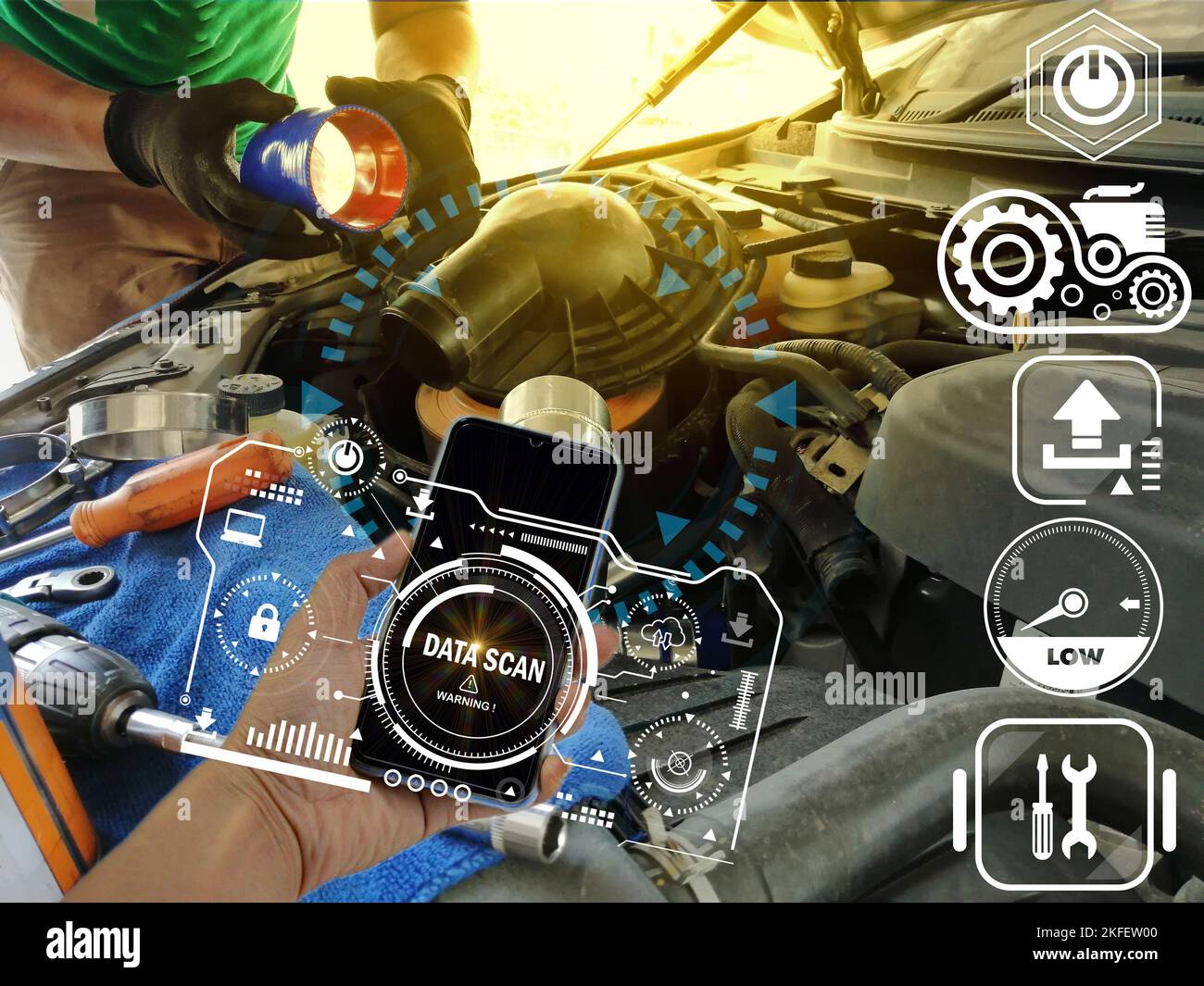 system concept Wisdom Pradit (AI) monitors engine operation and ...