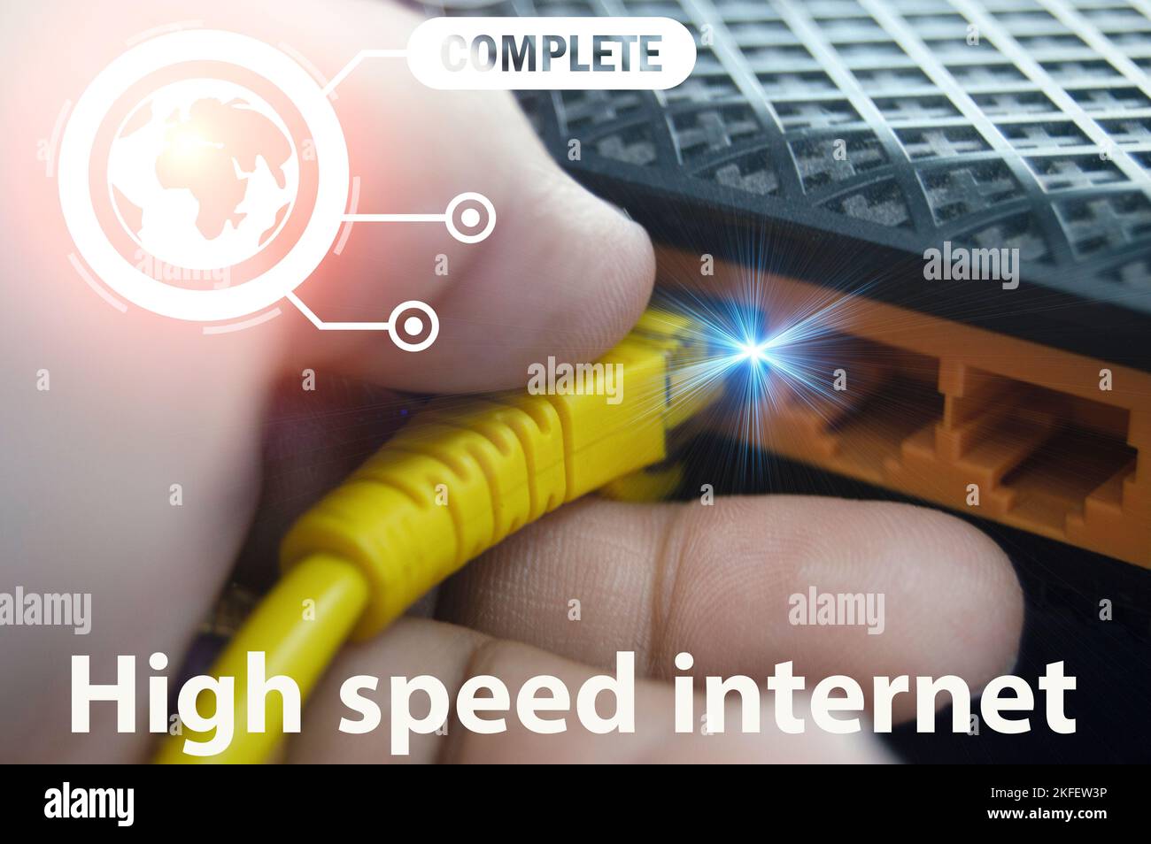High speed internet connectivity concept hi-res stock photography and ...