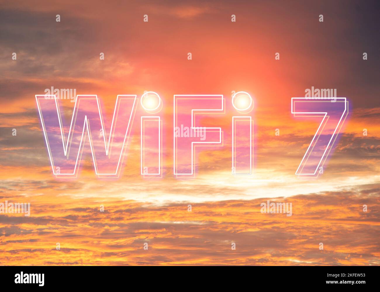 Concept Wi-Fi 7 Next Generation Networking Communication,high speed ...