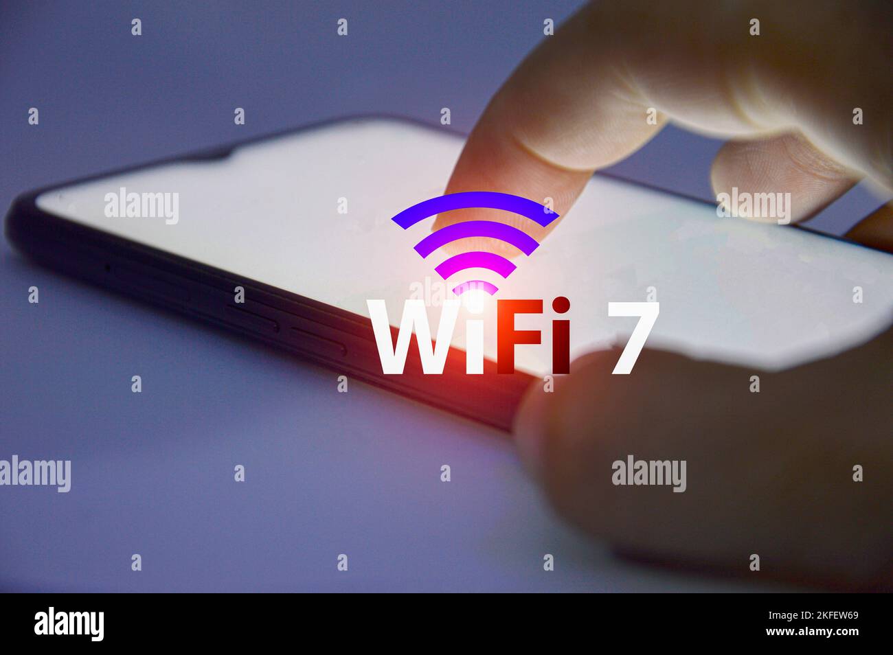 Concept Wi-Fi 7 Next Generation Networking Communication,high speed ...
