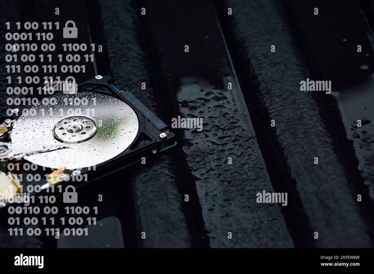 Hard drive is an important storage device, concept of data protection ...