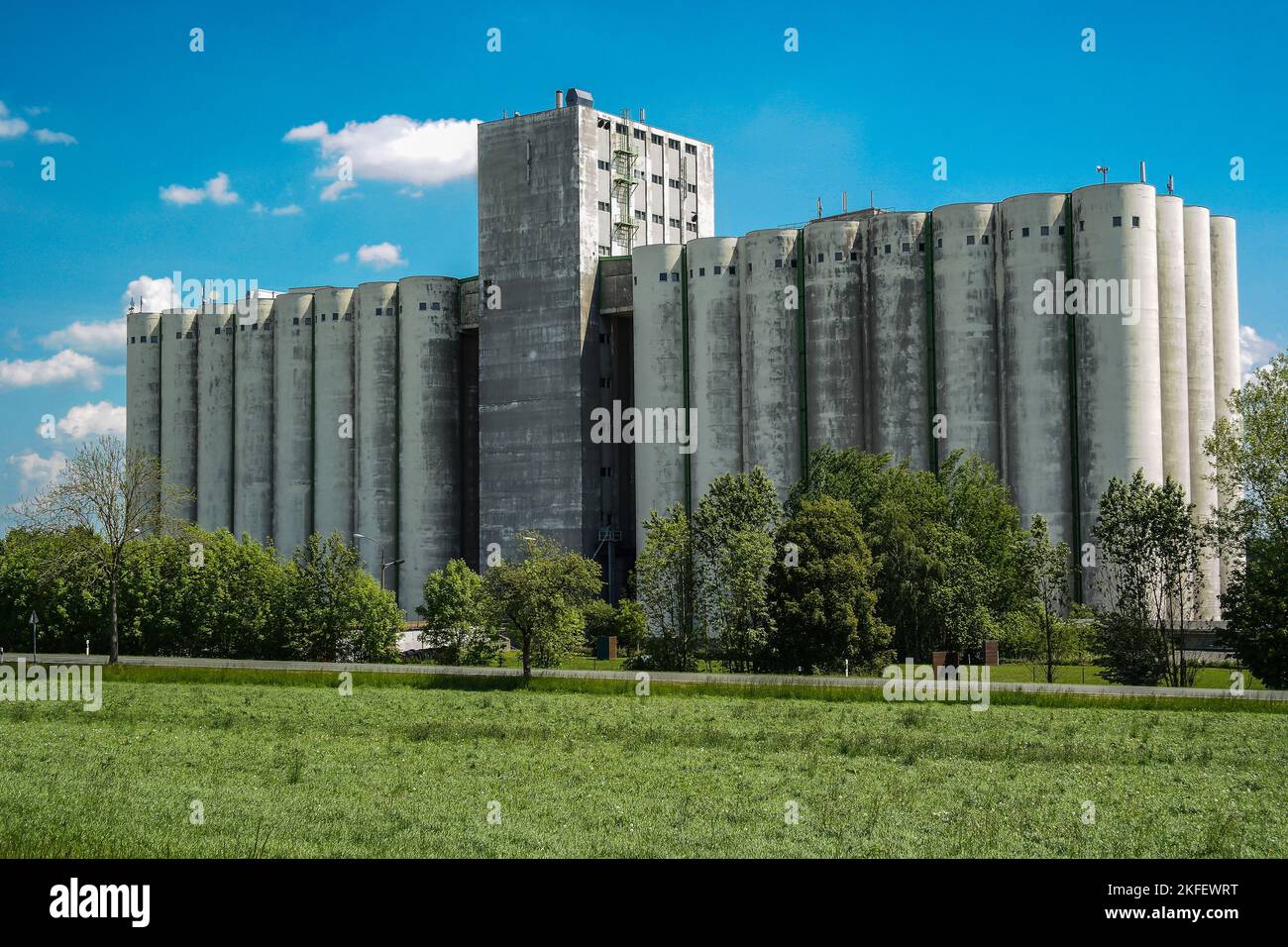 Large grain silo in agriculture Stock Photo - Alamy