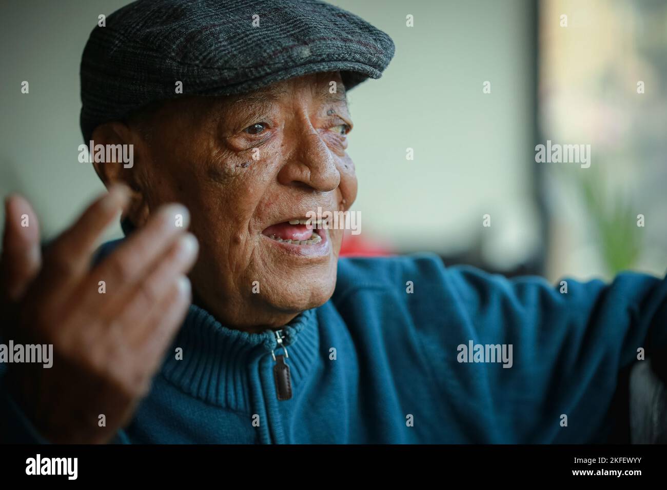 Nepal. 18th Nov, 2022. Prem Bahadur Basnet, director of first color ...