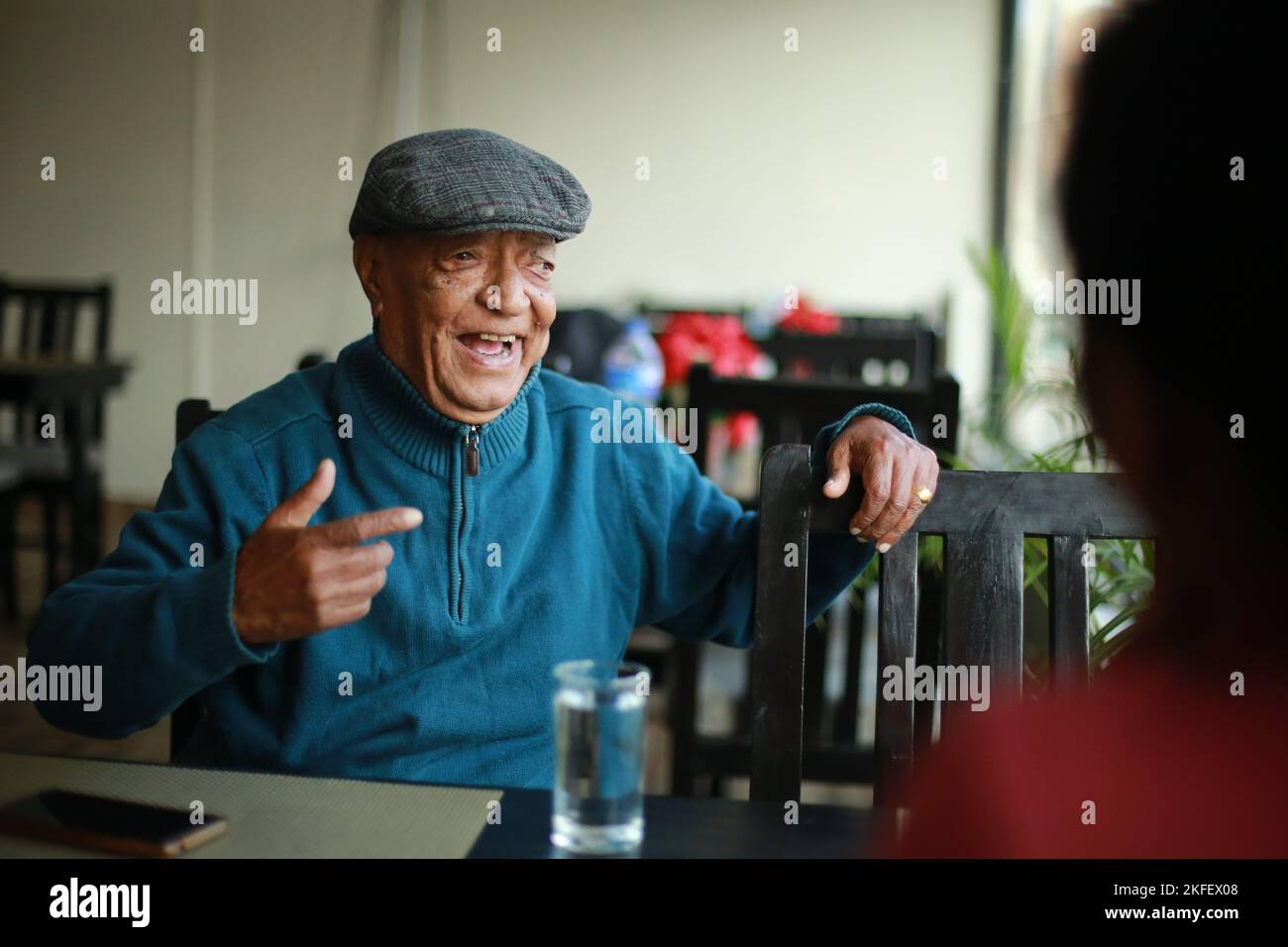Nepal. 18th Nov, 2022. Prem Bahadur Basnet, director of first color ...