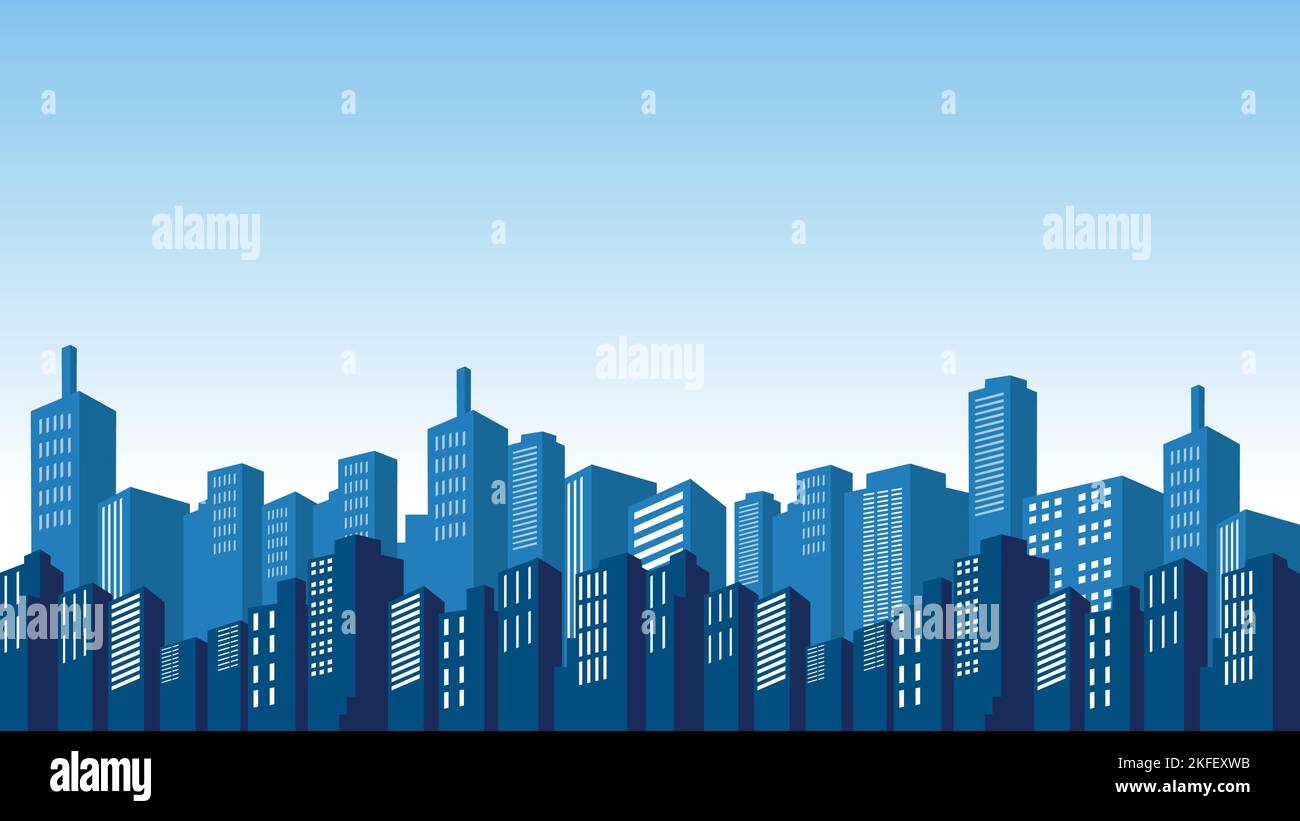 Morning view with many mall buildings in urban areas Stock Vector Image ...