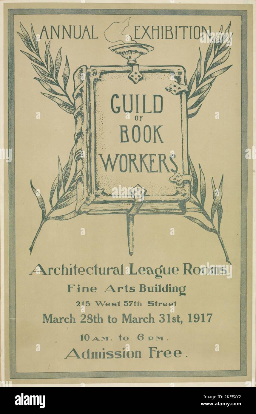 Annual exhibition. Guild of book workers, c1917 Stock Photo - Alamy