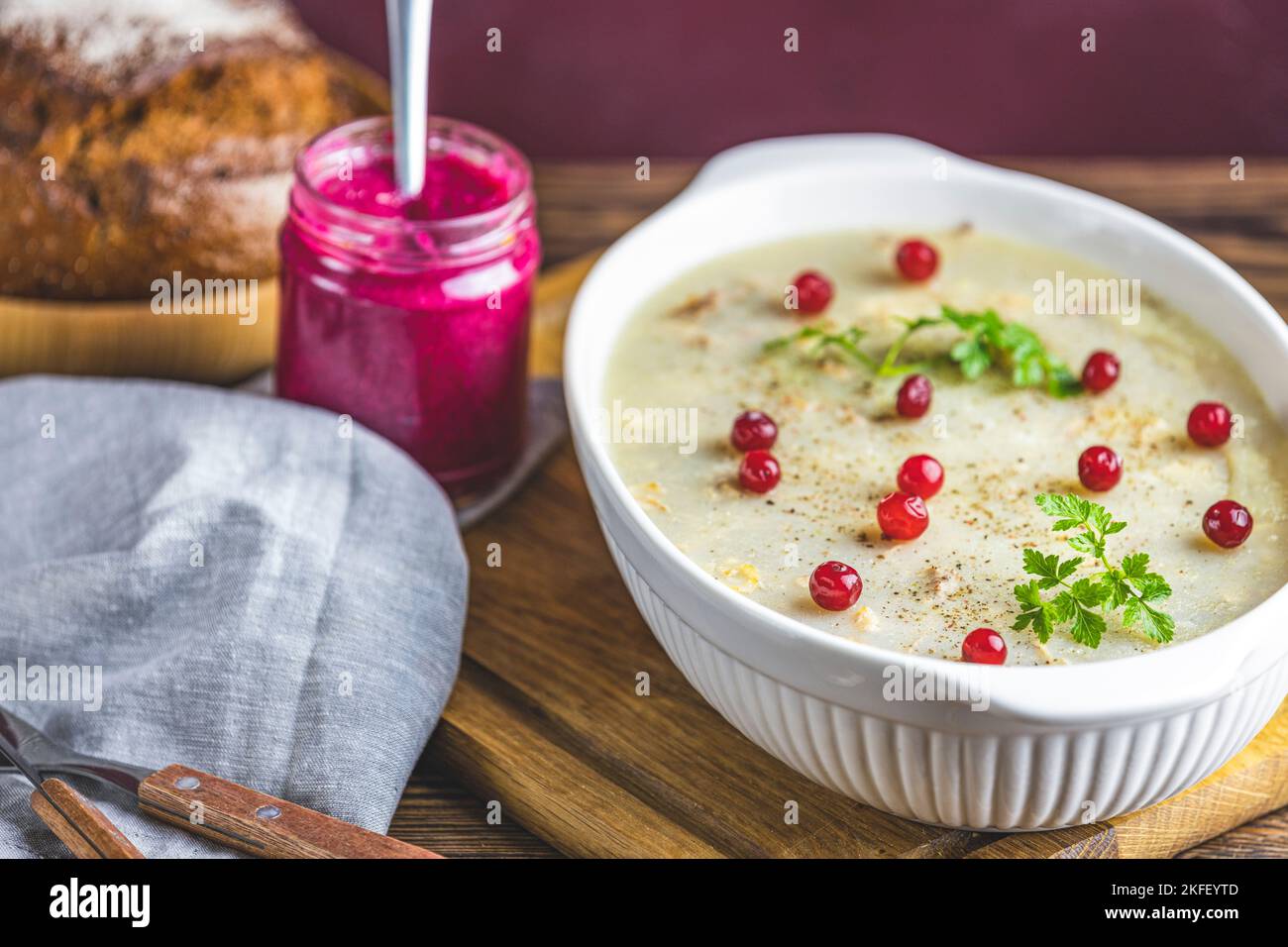 Tasty jelly with meat, beef aspic, traditional Christmas Ukrainian food ...