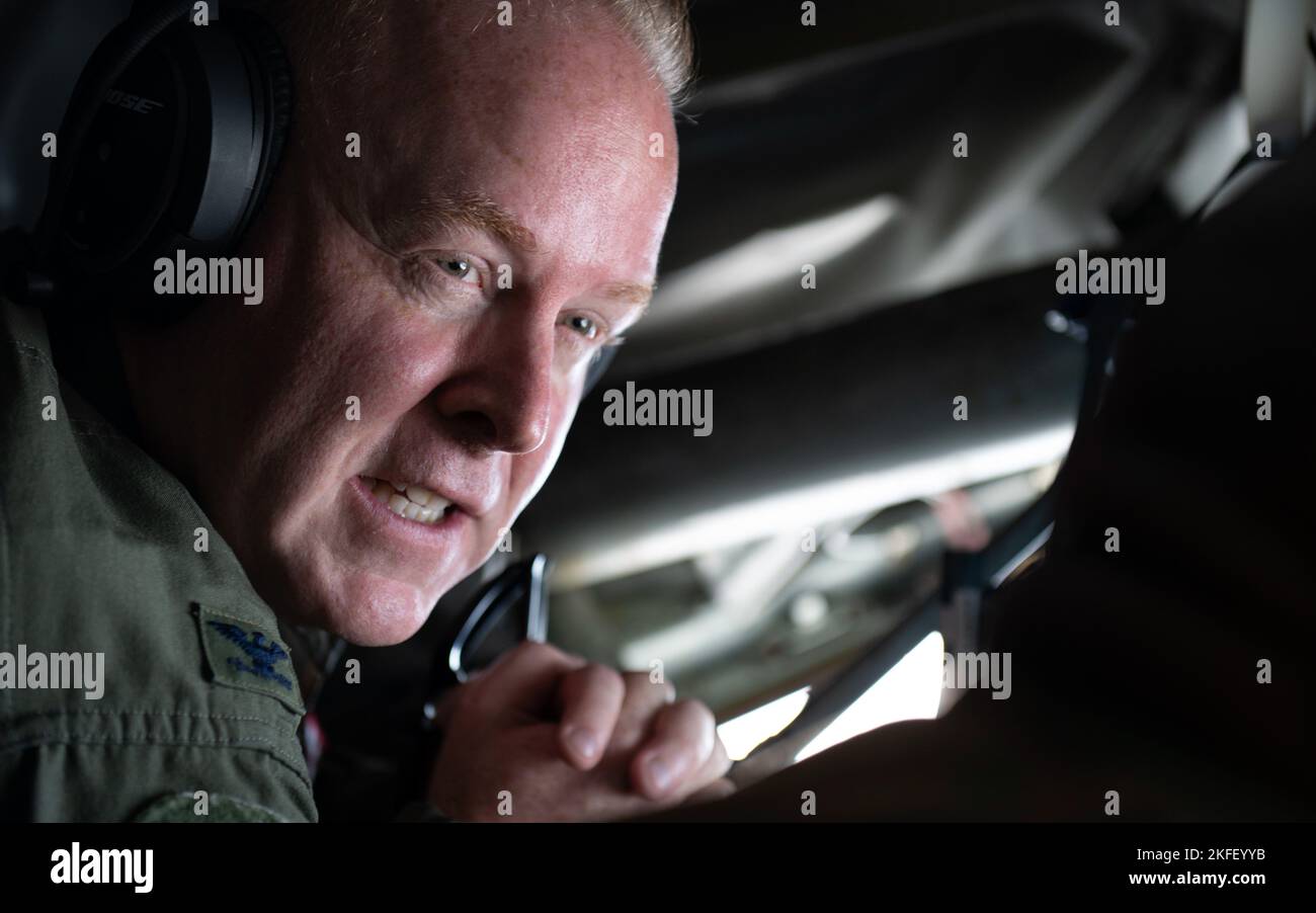 U.S. Air Force Col. Adam Bingham, 6th Air Refueling Wing commander ...