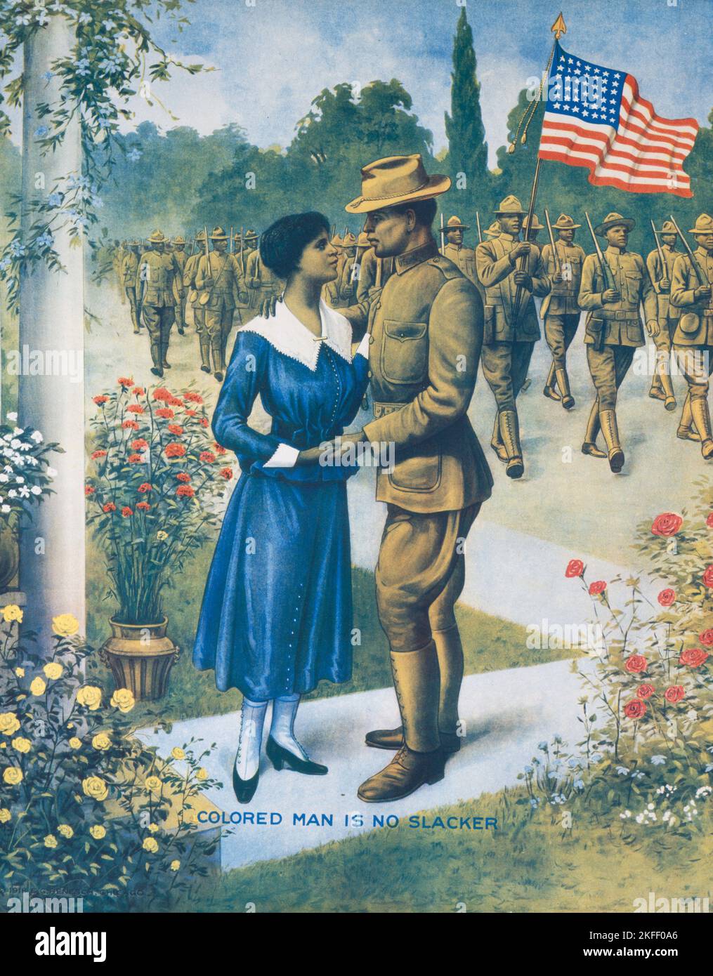 Us colored infantry flags hi-res stock photography and images - Alamy