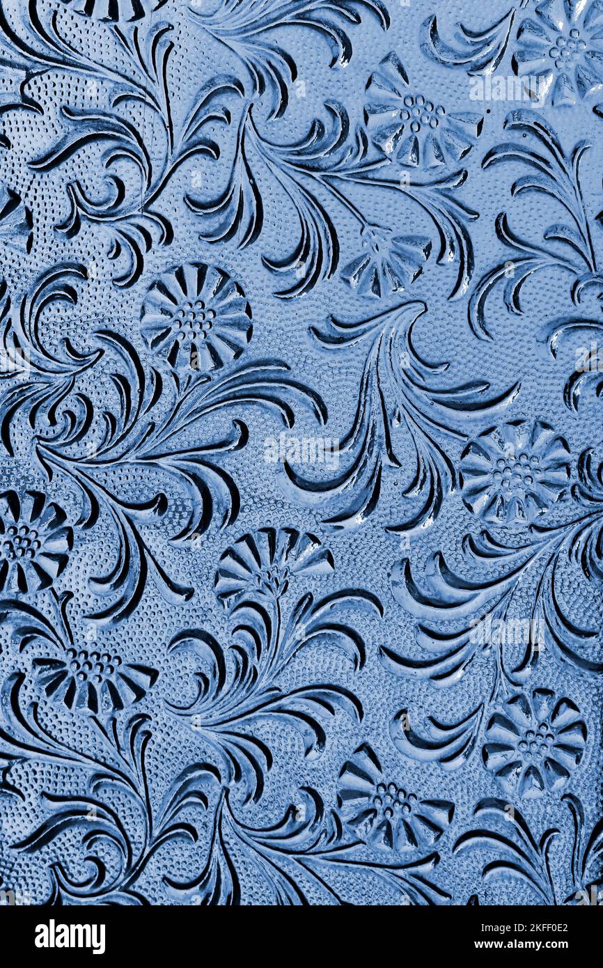 Ancient engraved glass, window detail in Teresopolis, Rio de Janeiro ...