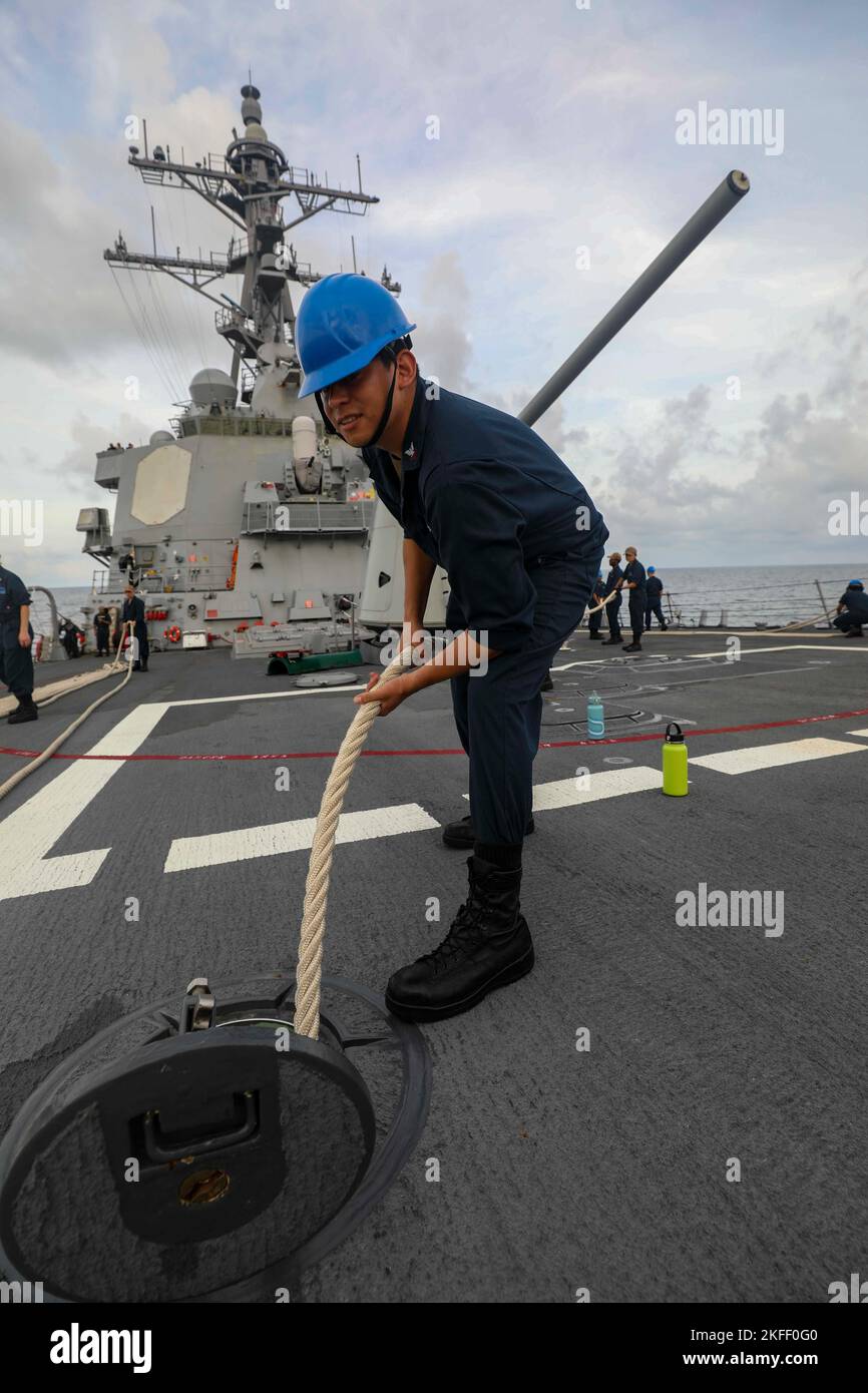 SOUTH CHINA SEA (Sept. 13, 2022) Operations Specialist 2nd Class Robert ...