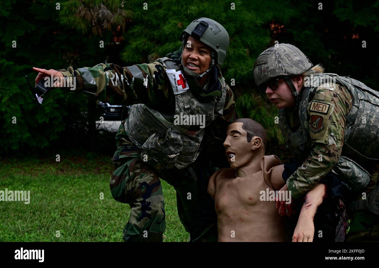 U.S. Air Force Lt. Col. Elisa Hammer (left), Operational Medical ...