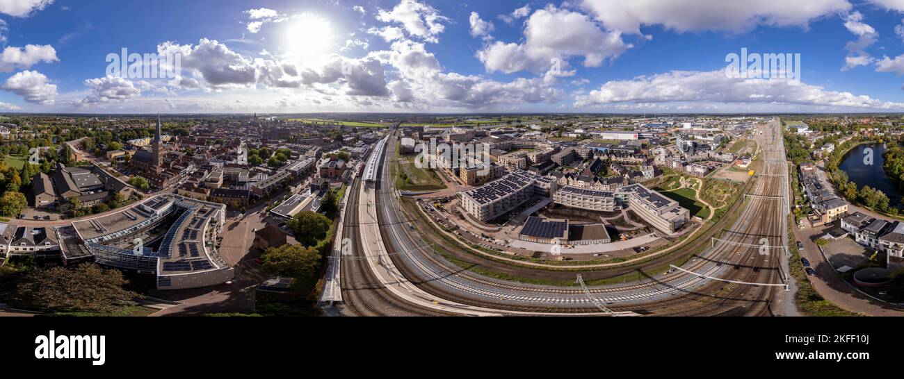 All around 360 degree aerial panorama of Ubuntuplein construction site ...