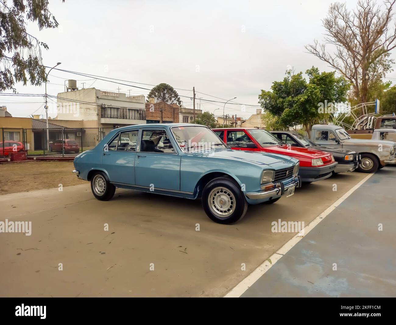 Lanus, Argentina - Sept 25, 2022: stylish popular light blue Peugeot ...