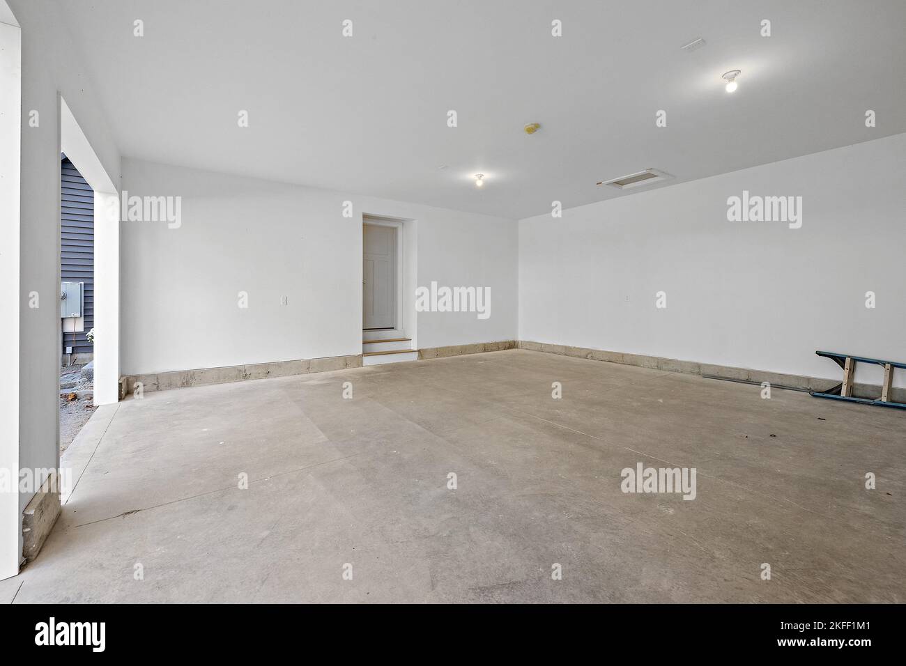 The inside part of a modern new constructed home in New England, USA ...