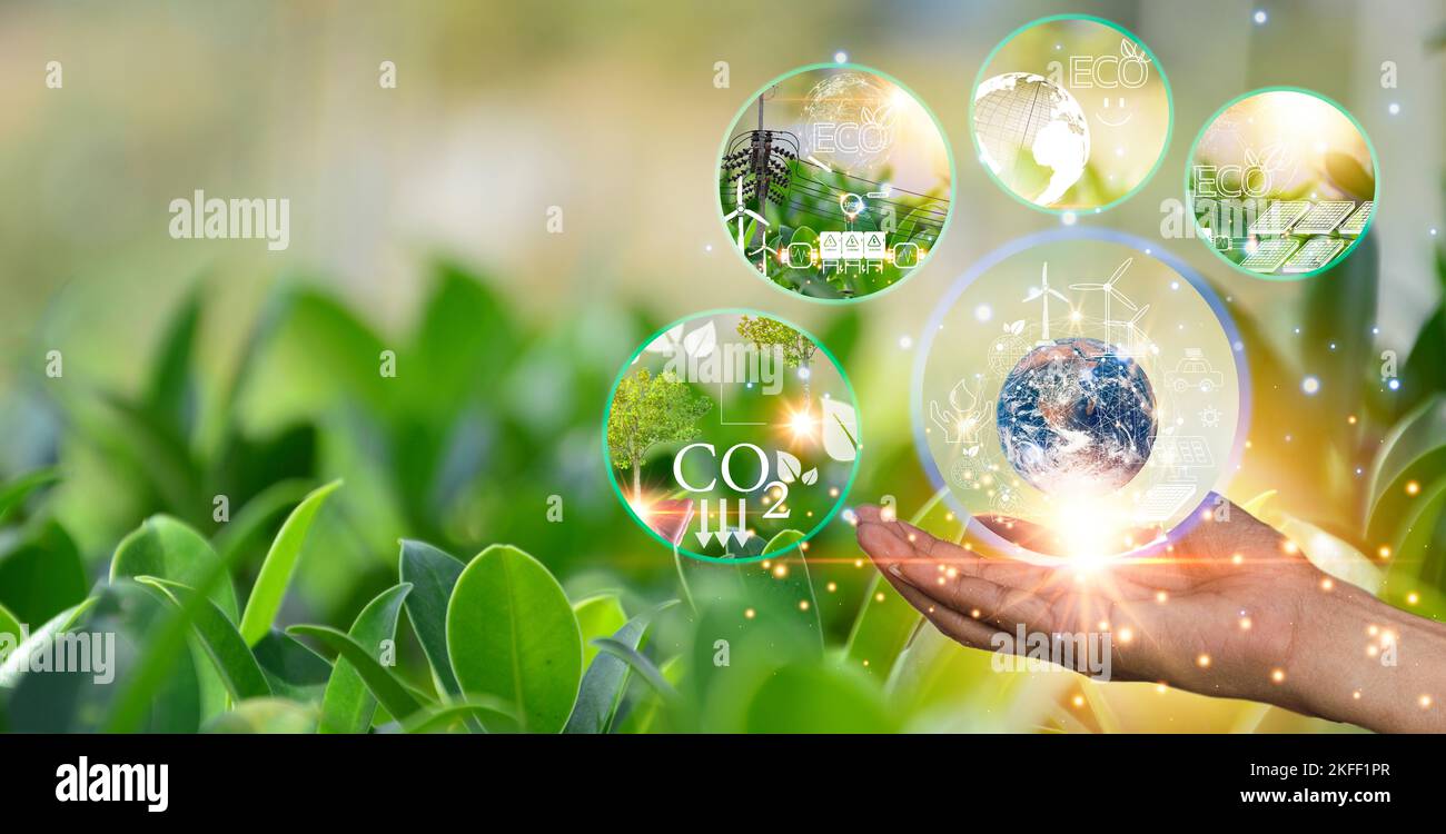 Concept of good world ecosystem, green world Stock Photo - Alamy