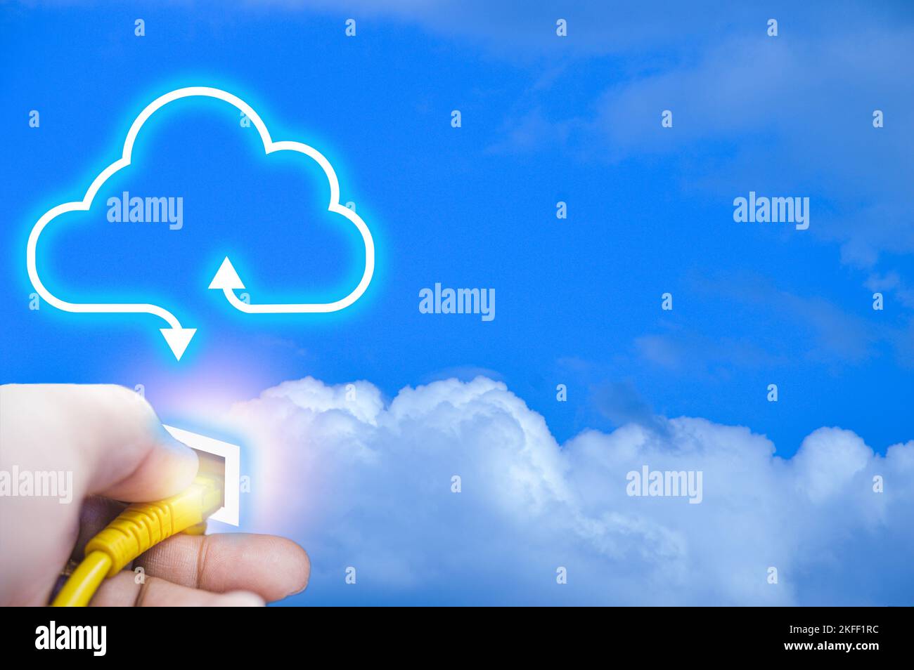 Concept Cloud system, secure online system Cost saving, easy to use and ...