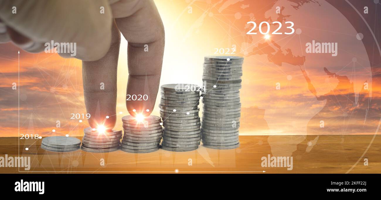 concept, business finance and development Success in 2023 Stock Photo ...