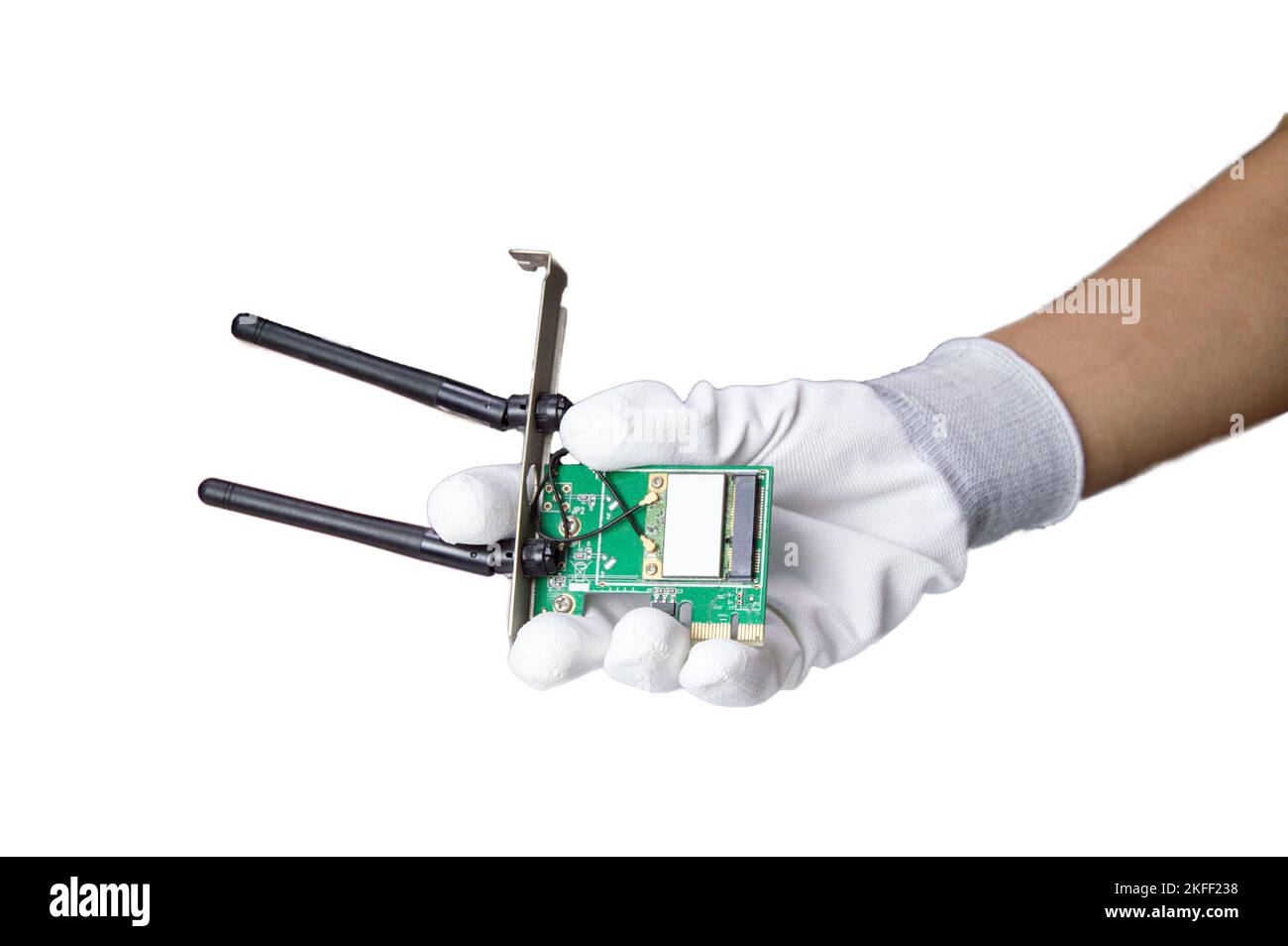 hand holding wifi module for pc (with clipping path Stock Photo - Alamy