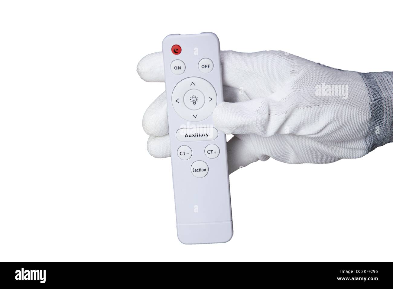 Picture of a white remote control in hand (with clipping path Stock ...