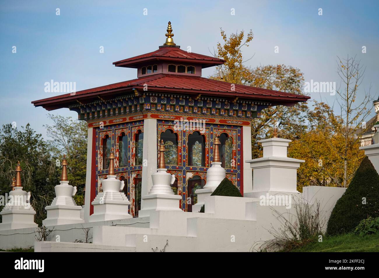 A beautiful horizontal image of the Temple of One Thousand Buddhas in ...