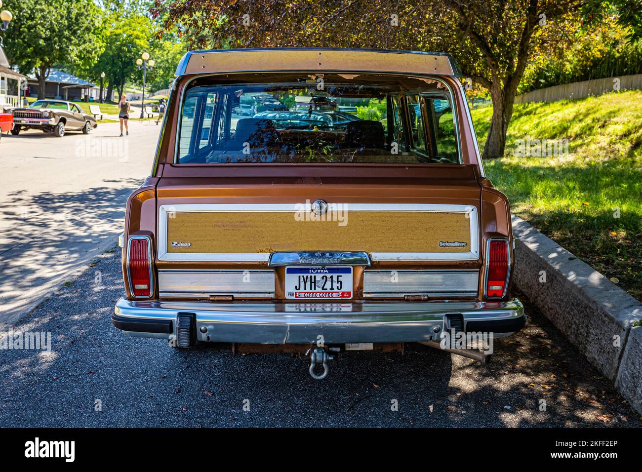 Des Moines, IA - July 03, 2022: High perspective rear view of a 1986 ...