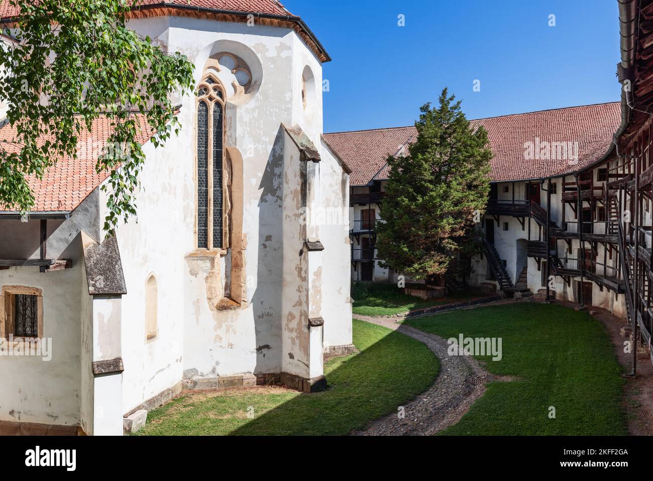 Fortified Prejmer church of 13 century built on Romanesque basilica ...