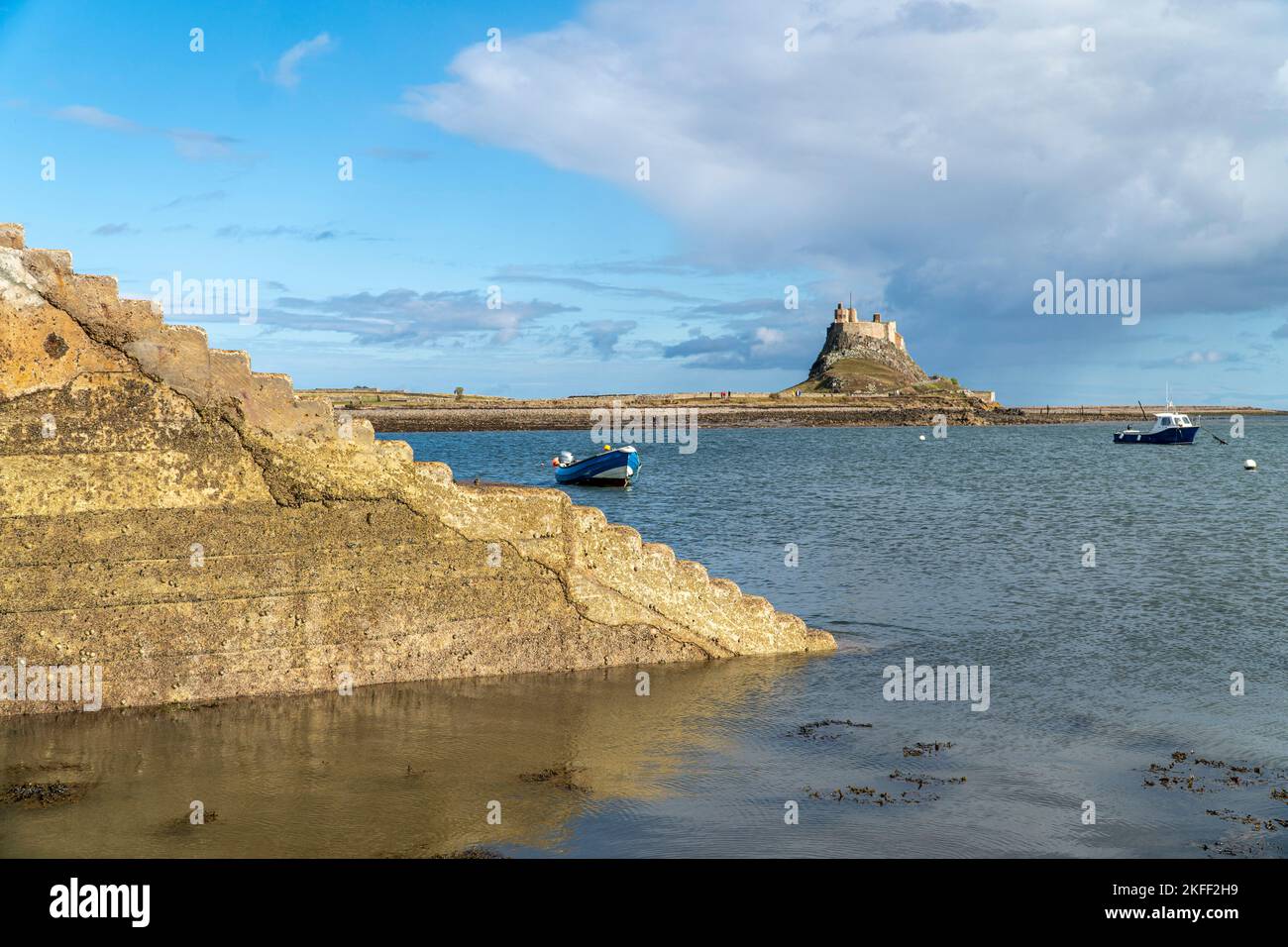 Lindisfarne harbour steps hi-res stock photography and images - Alamy