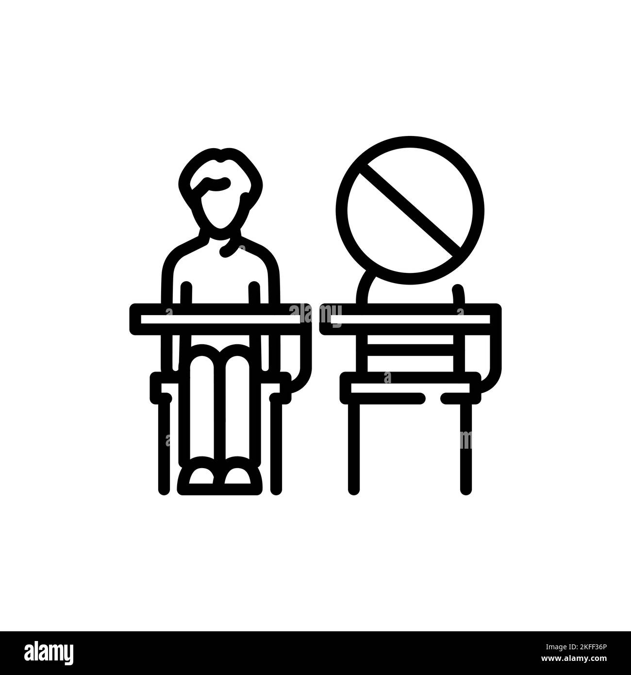Leaving school olor line icon. Children learning. Pictogram for web ...