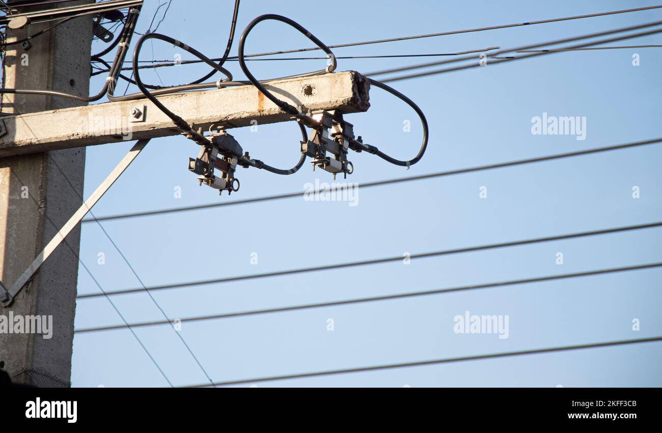 Three phase pole mounted transformer hi-res stock photography and ...