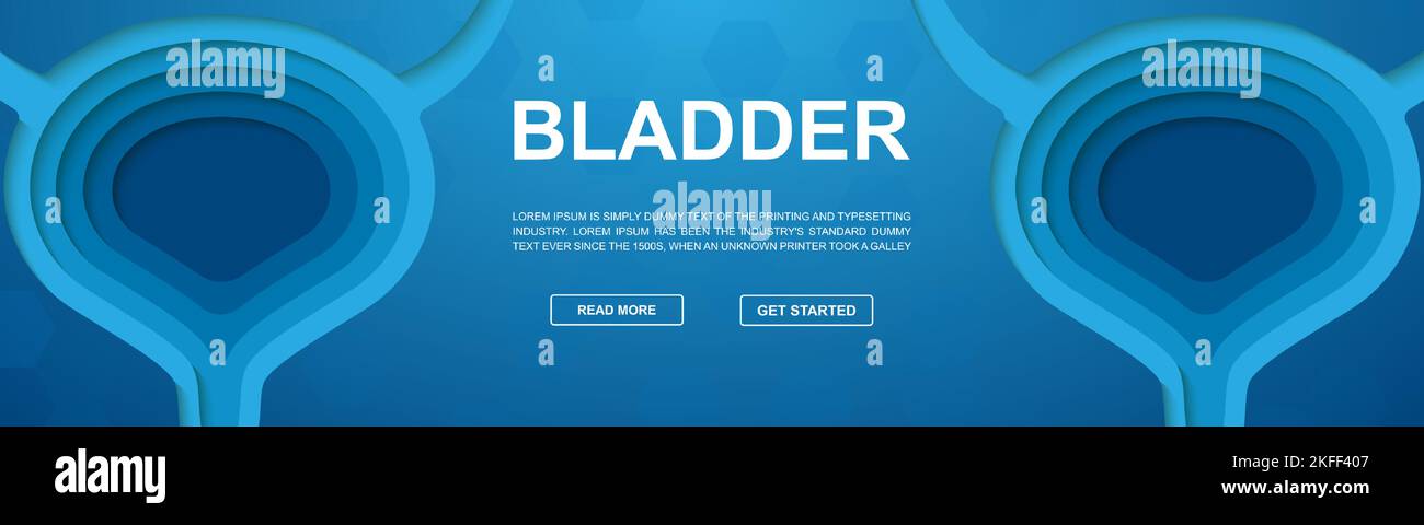 Bladder paper cut symbol for promotion banner. Horizontal paper cut ...