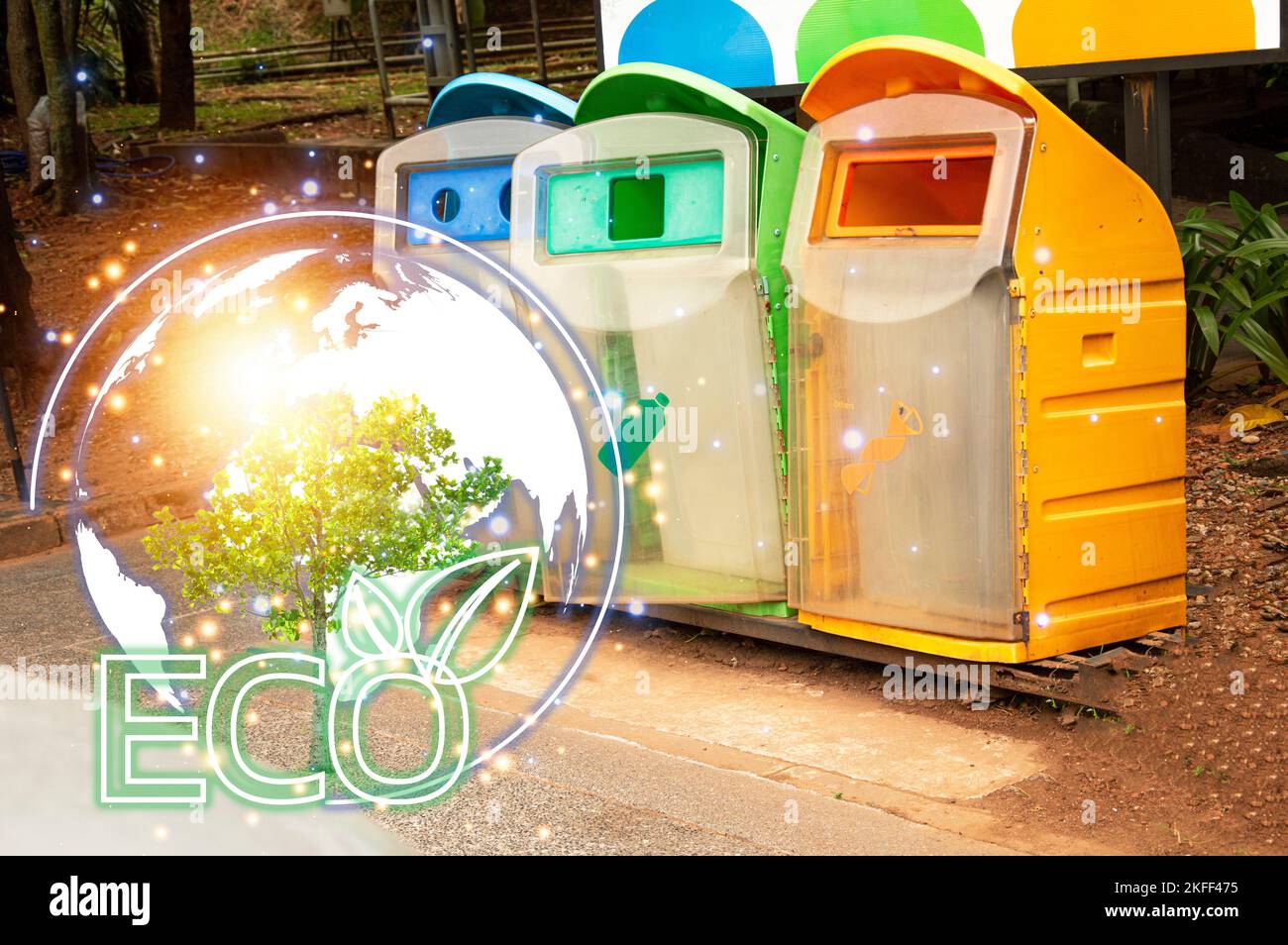 The concept of reducing global warming by separating and recycling ...