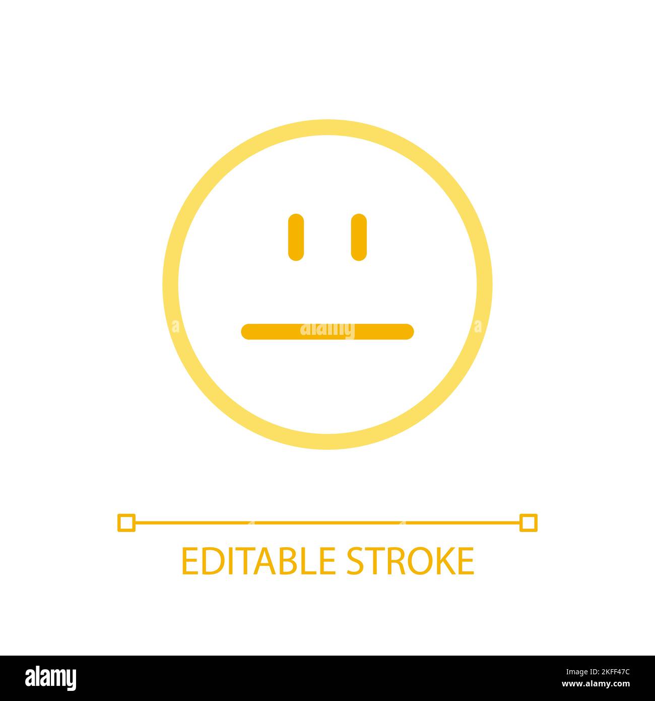 Neutral emoticon color flat Stock Vector Images - Alamy